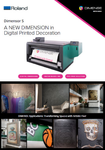 Dimensor S - Large-format Water-based Printer for Textured Print| Roland DG